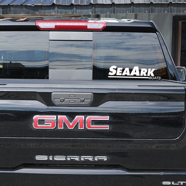 White SeaArk 10" Wide Vinyl Decal | #SeaArkLife GearShop